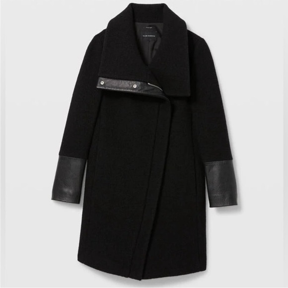 Club Monaco | Jackets & Coats | Club Monaco Halli Black Wool Blend Coat ...